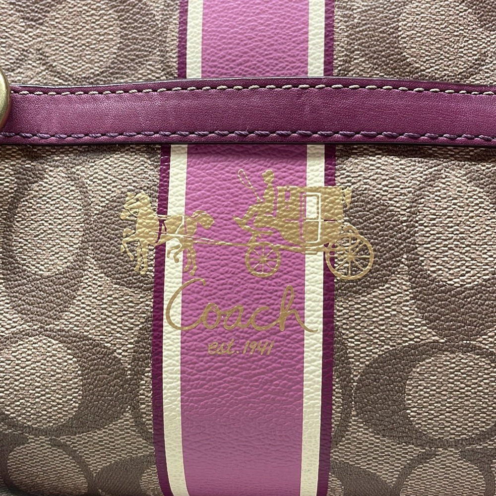 Coach Est. 1941 Purple With Signature Canvas - Gem
